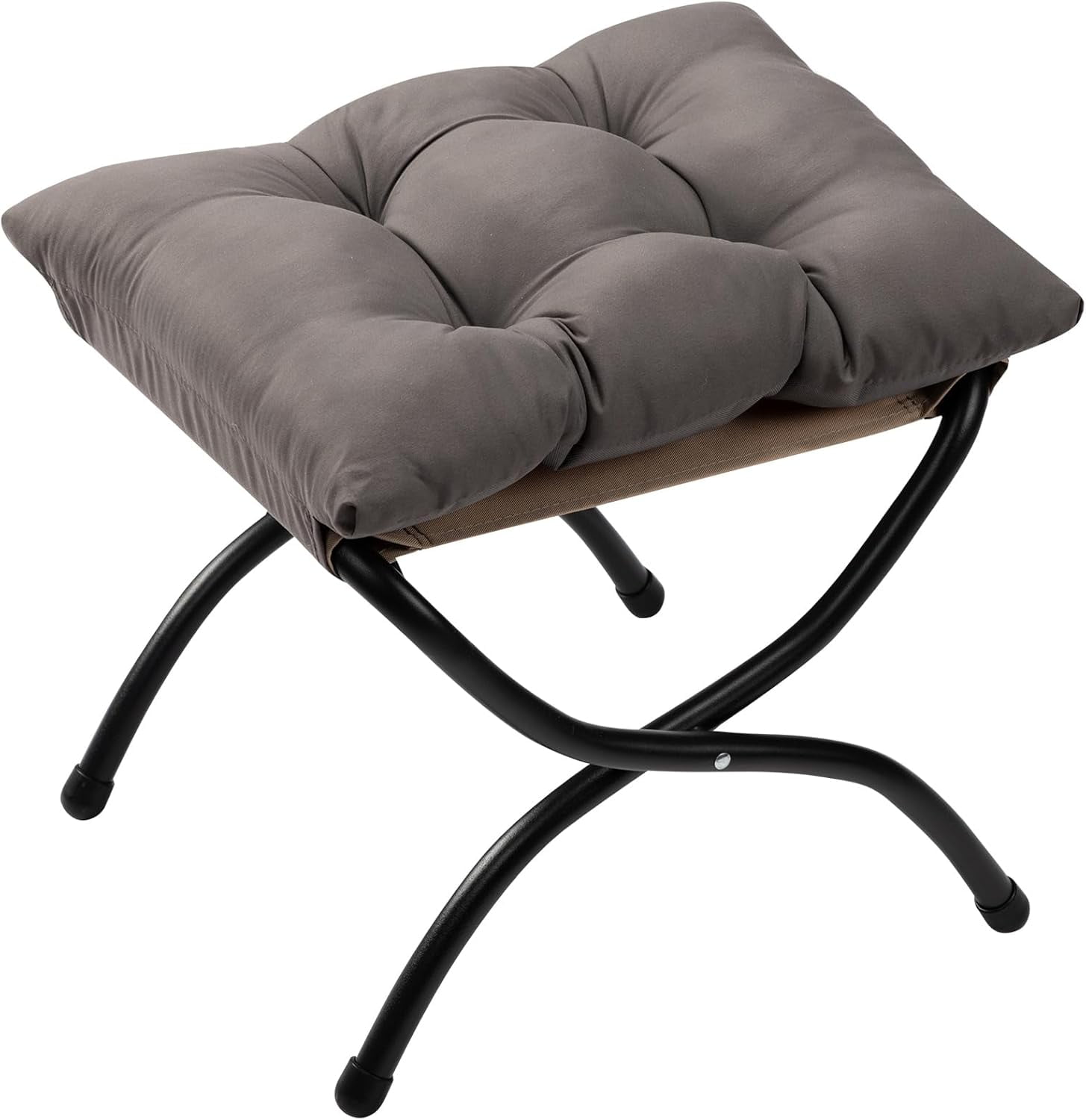 15"(H) Folding Footrest Stool, Accent Padded Sofa Foot Stool for Lazy ...