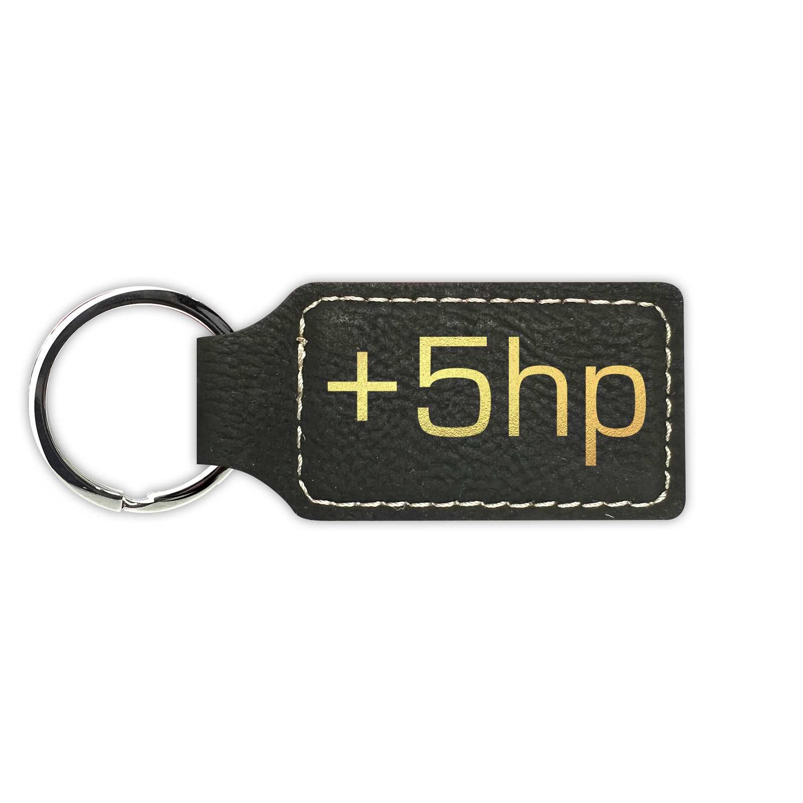 +5 HP Keychain Leatherette Rectangle - Laser Engraved - Many Colors - Key Chain Ring - 5 plus ...