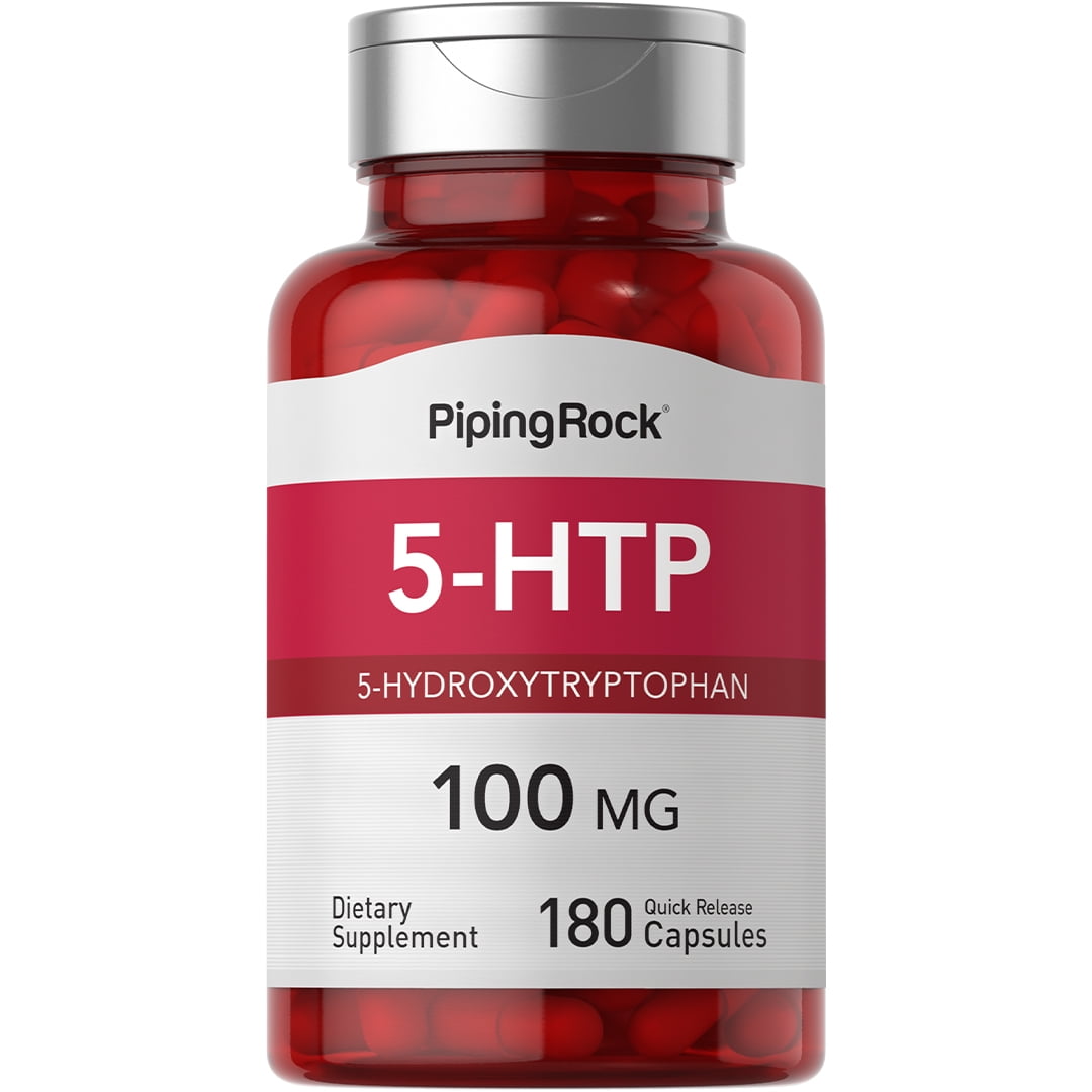 5-HTP 100mg Supplement | 180 Capsules for Men and Women | by Piping ...