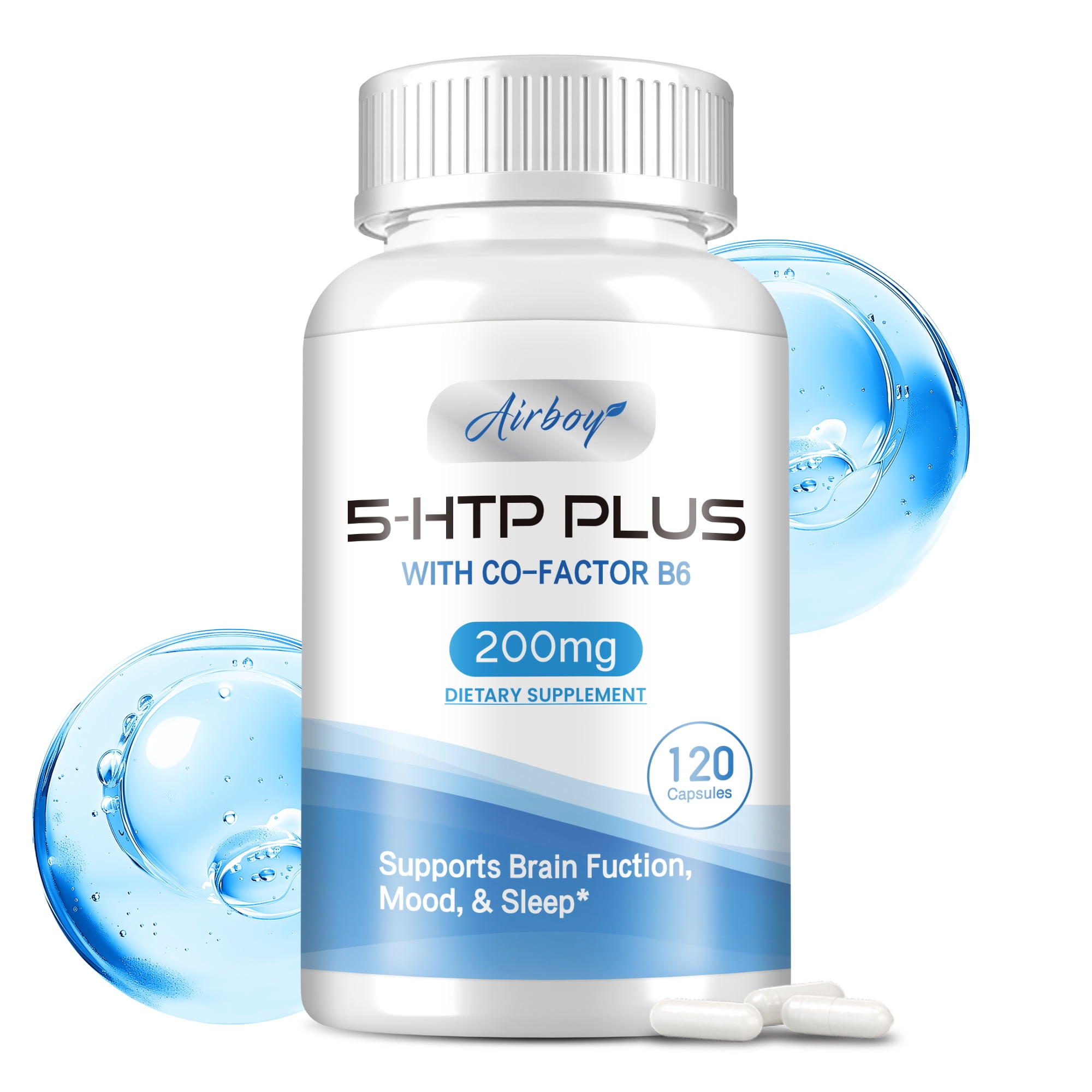 5-HTP Plus Capsules 200mg - Sleep Aid, Relieve Fatigue, Improve Sleep ...