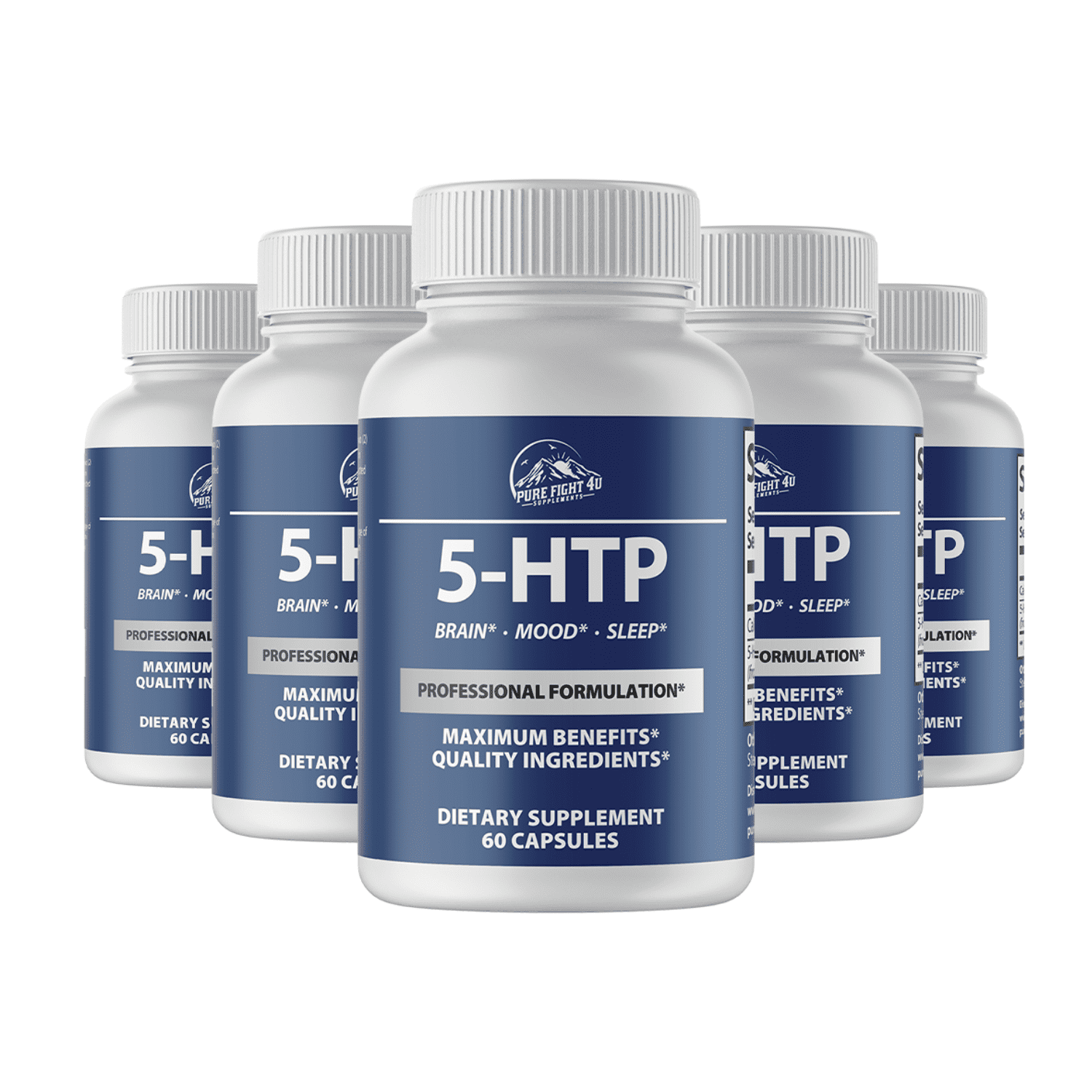5-HTP Professional Formulation Dietary Supplement 5 Bottles 300 ...