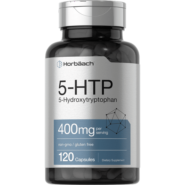 Horbaach Pure Natural Mood 5-HTP 400mg Supplement | 120 Capsules ...