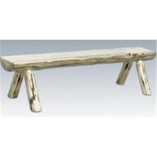5' Half Log Outdoor Bench - Walmart.com