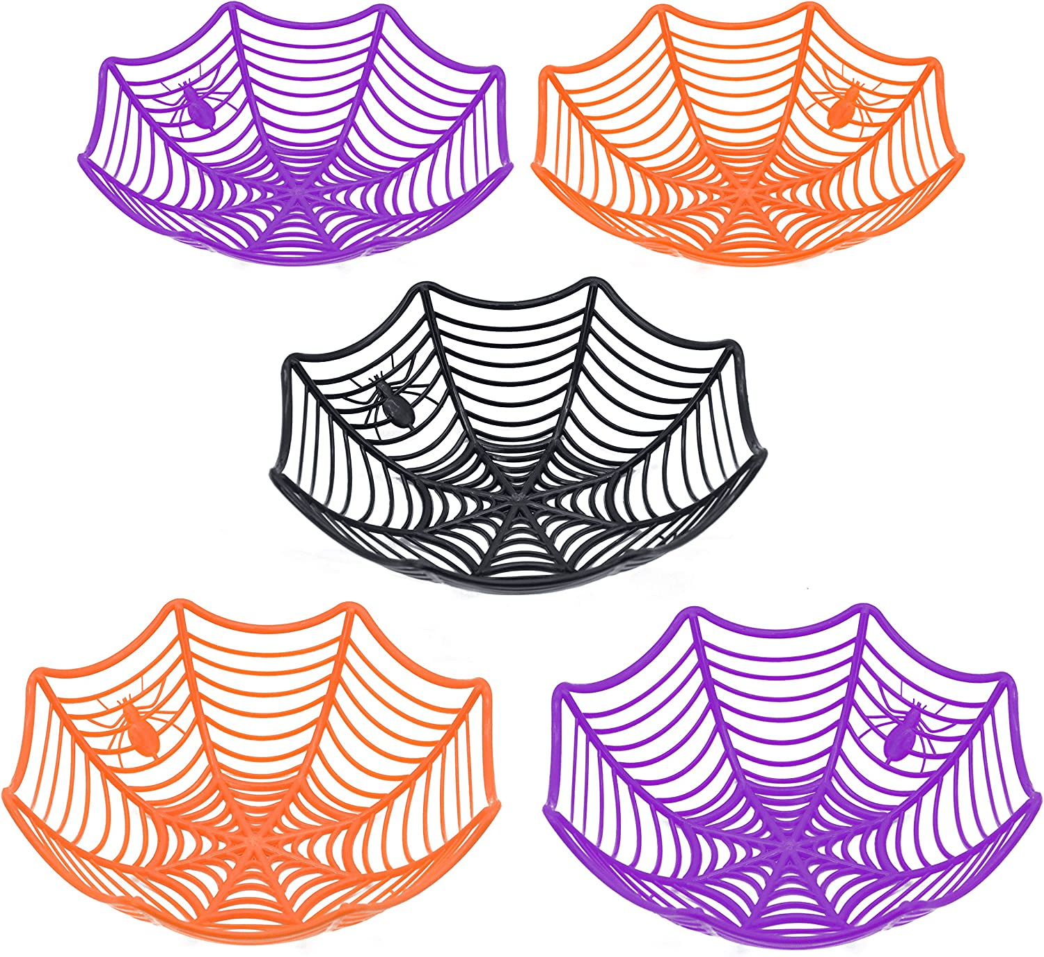 5 Halloween Spider Web Candy Bowls - Trick or Treat Hand Grabbing ...