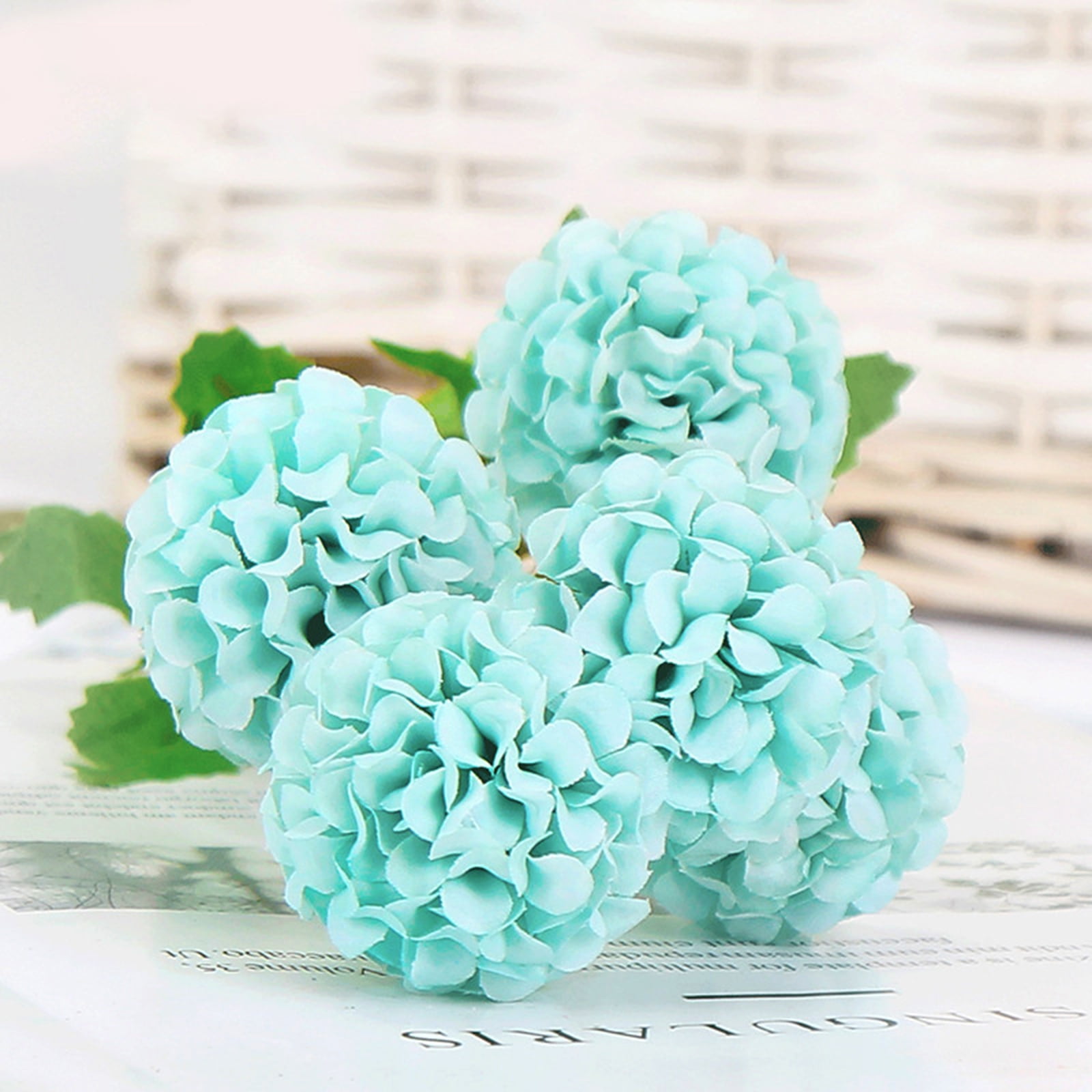 5 Handmade Silk Flowers Table Tennis Chrysanthemum Artificial Flower 1 ...