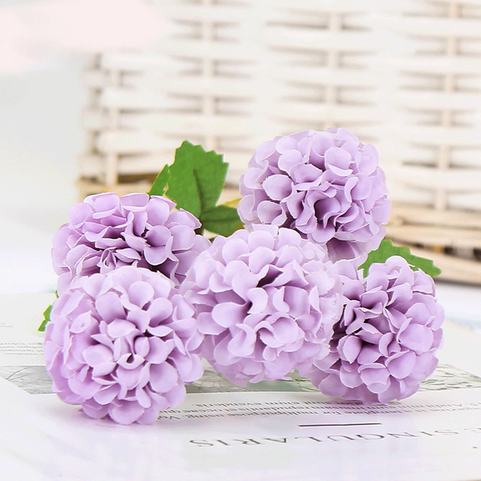 5 Handmade Silk Flowers Table Tennis Chrysanthemum Artificial Flower 1 ...