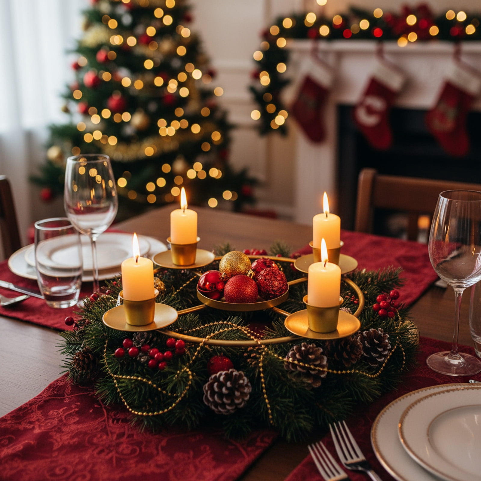 5-Head Curved Candle Holder | Elegant Candelabra Centerpiece for ...