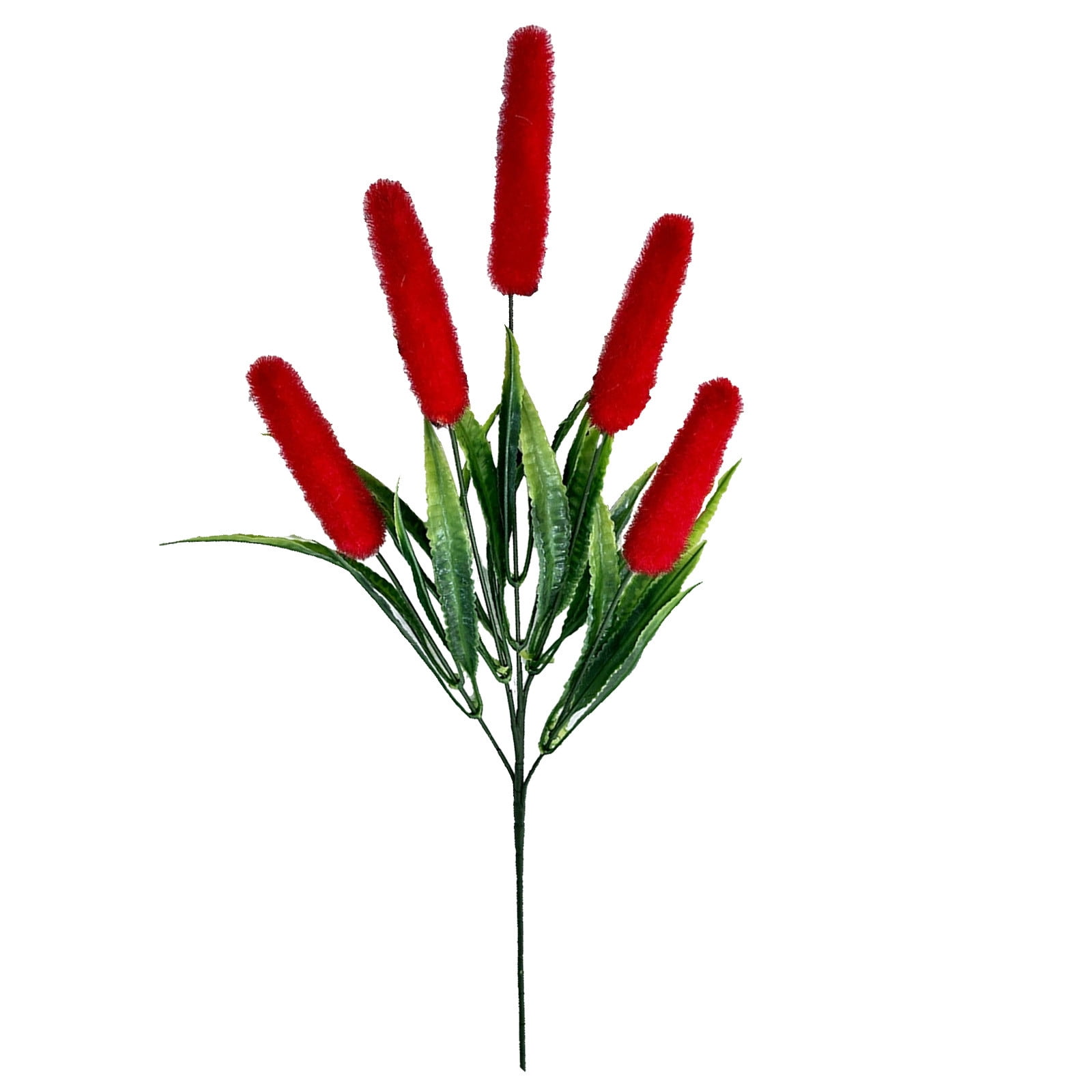 5 Head Flocking Hair Simulation Dog Tail Grass Home Garden Decoration ...
