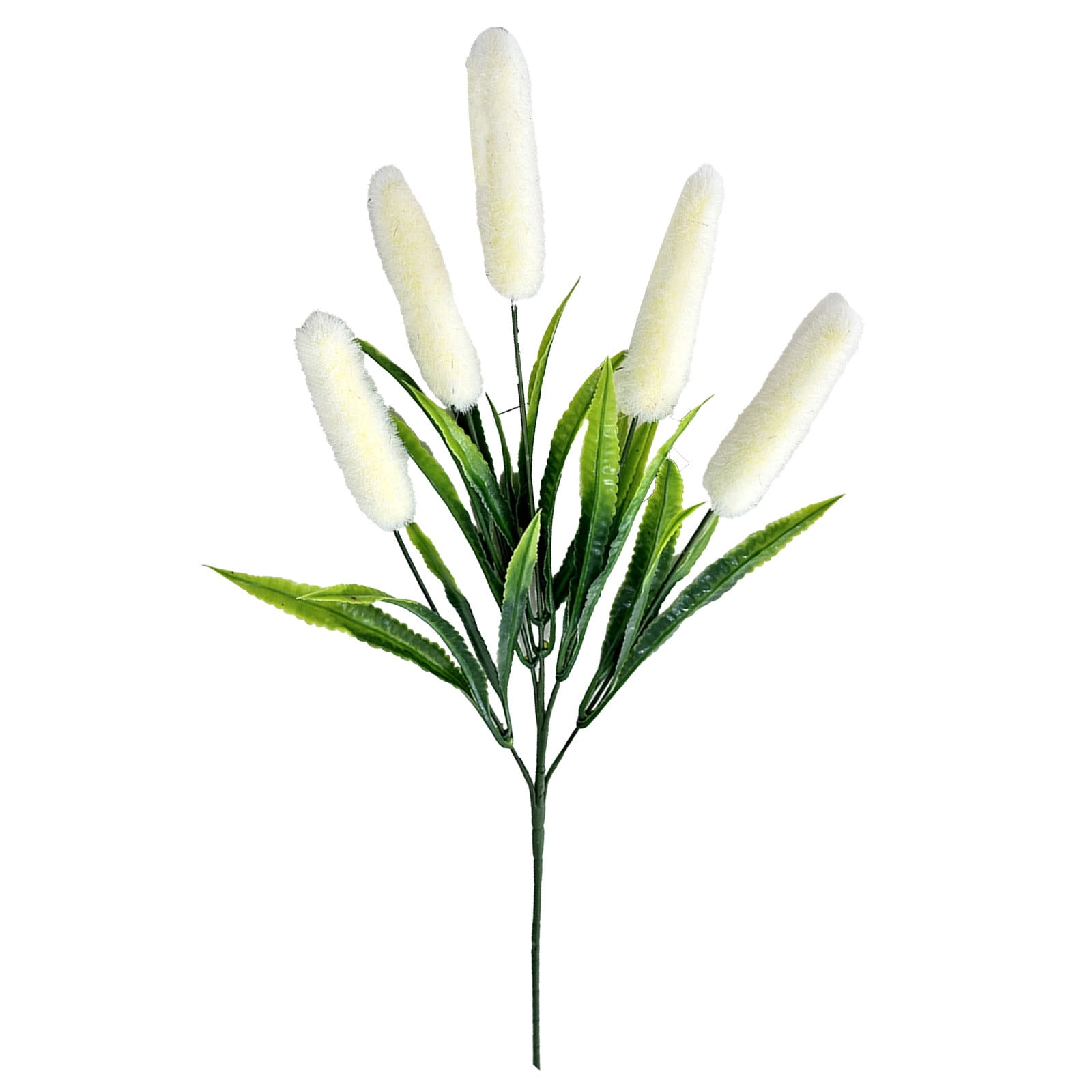 5 Head Flocking Hair Simulation Dog Tail Grass Home Garden Decoration ...