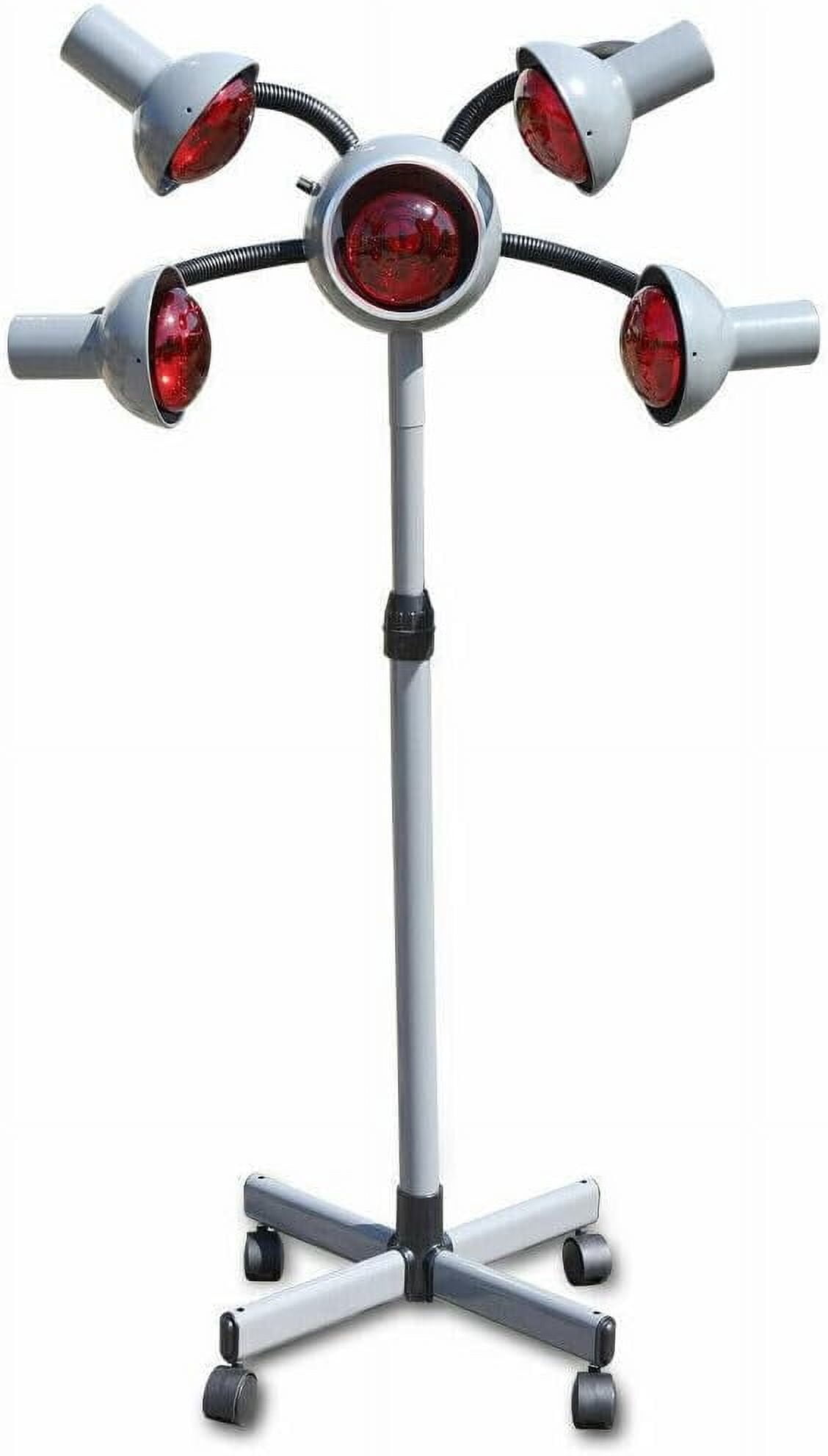 5 Head Infrared Heat Lamp, 110V 750W Professional Hair Steamer Rolling ...