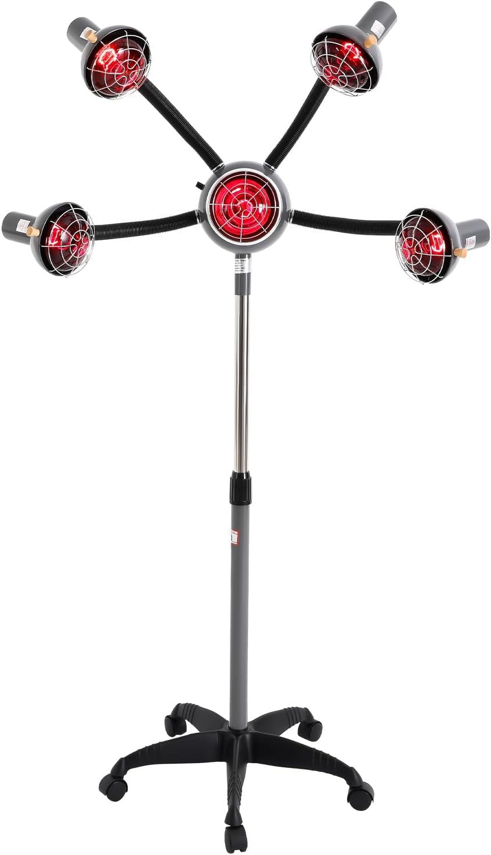 5 Head Infrared Heat Lamp Salon, Adjusting Height Hair Color Processor ...