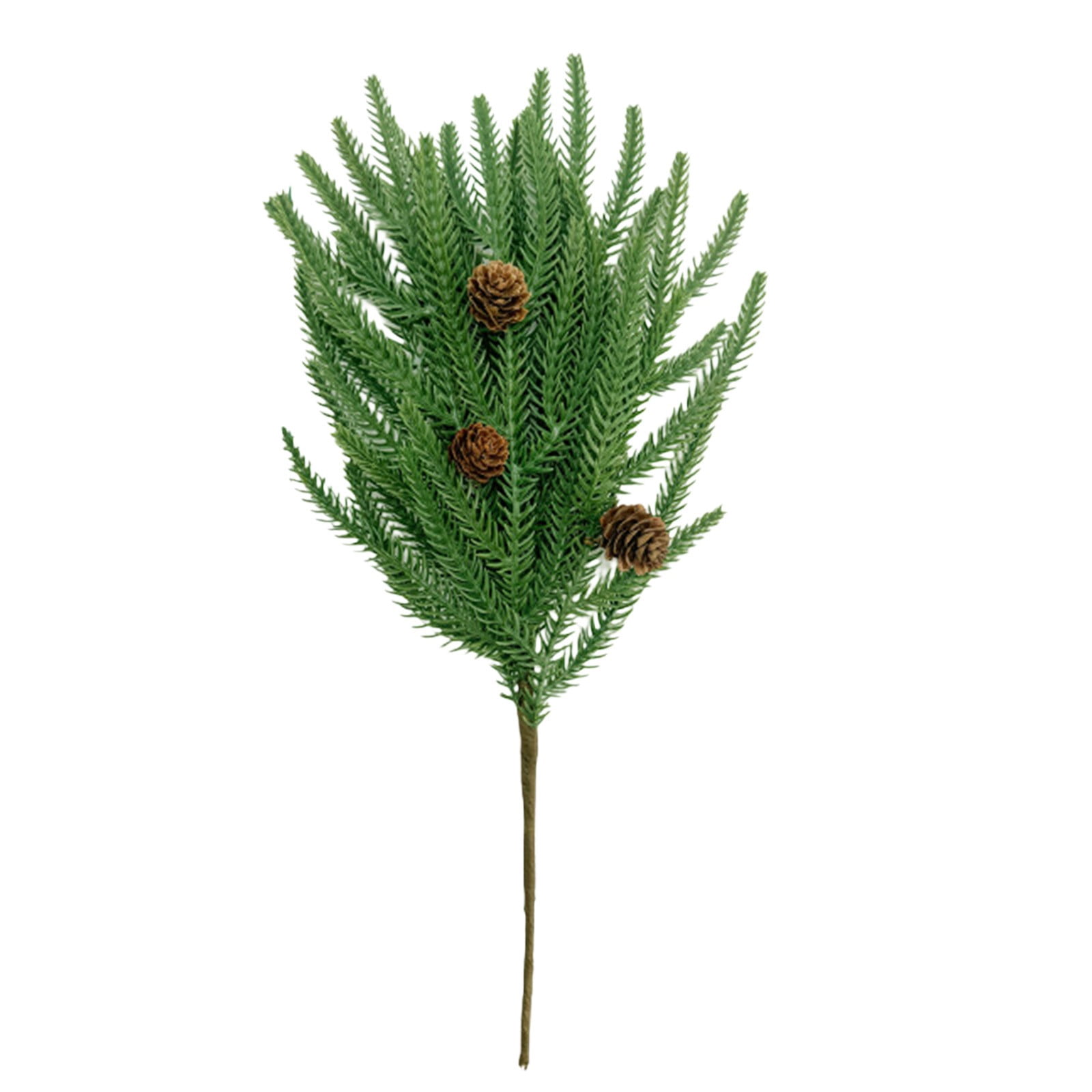 5-Head Norfolk Pine Branches, Artificial Xmas Branches Plants Pine ...