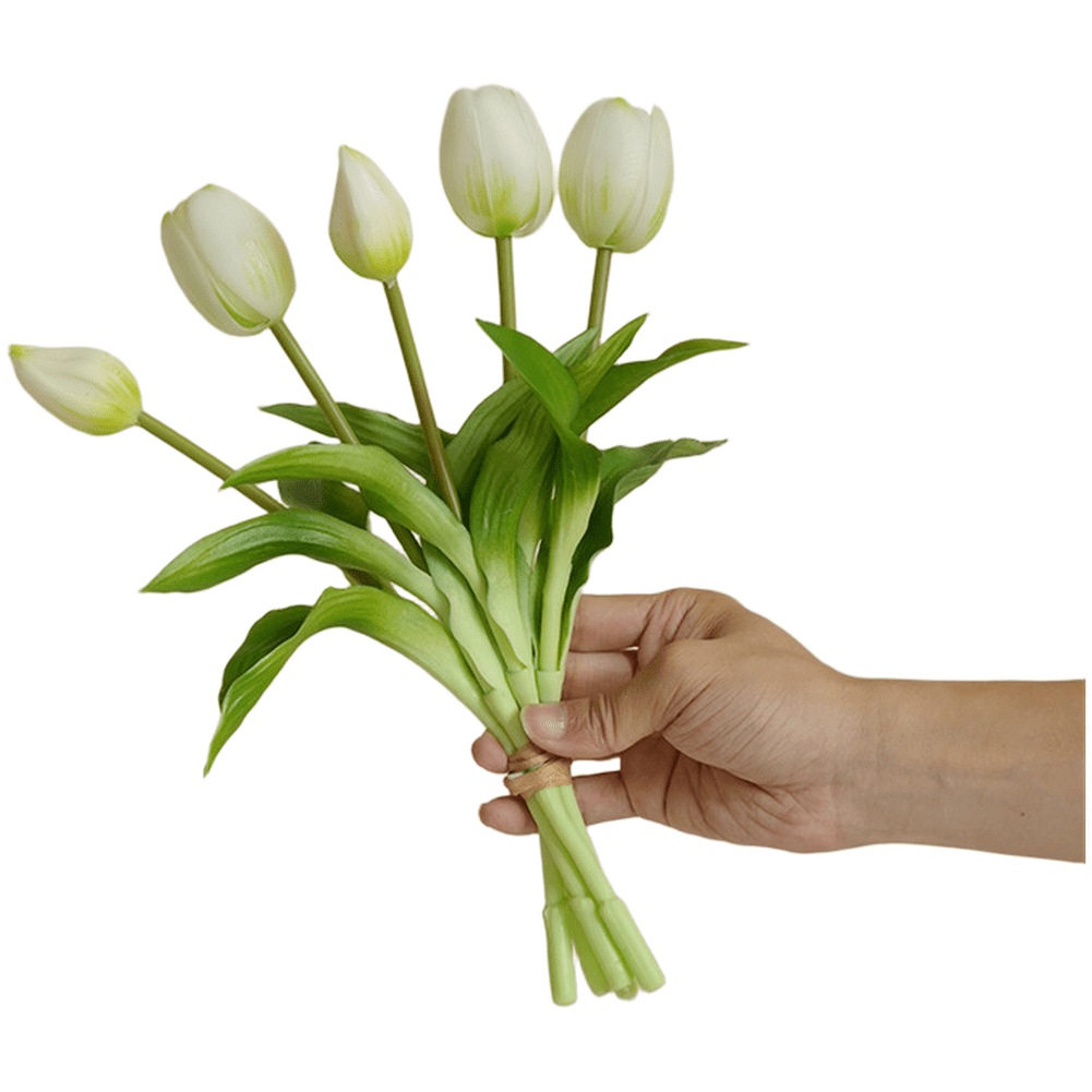 5 Head Soft Rubber Tulip Artificial Flowers for Home Decor Wedding ...