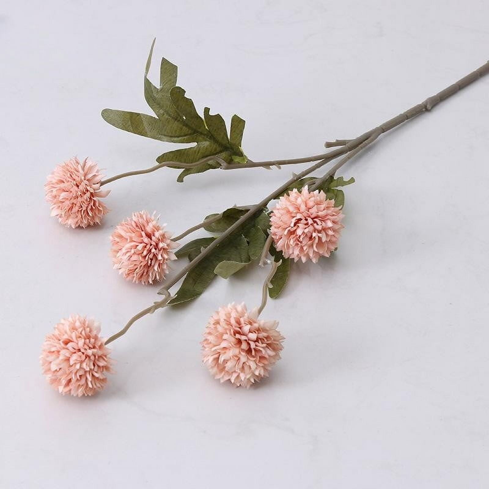 5 Heads Artificial Flower Bouquet Silk Dandelion Flower Ball Fake ...