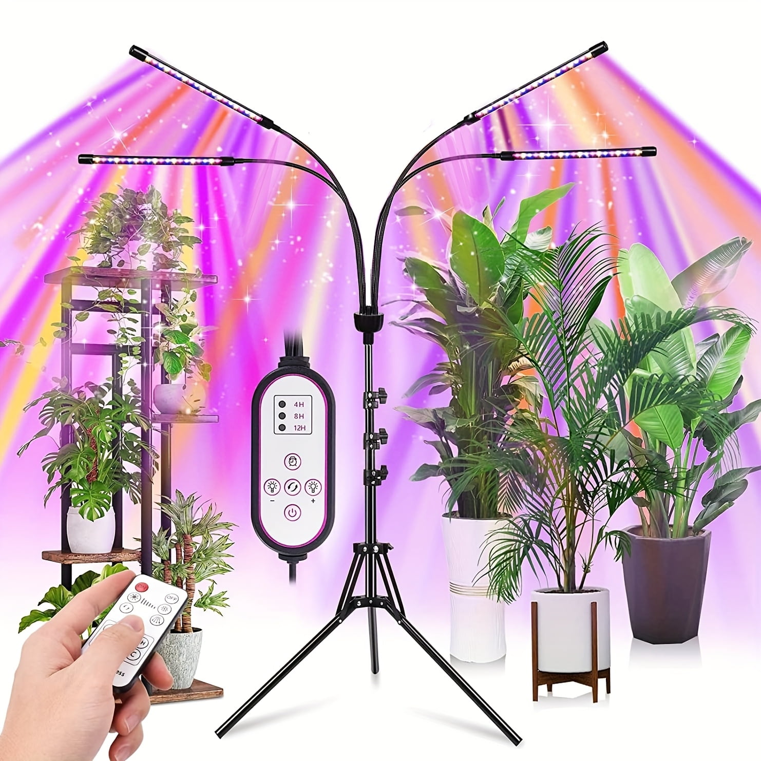 5-Heads Full Spectrum Indoor Grow Light (Red/Blue/White), 29-61 ...