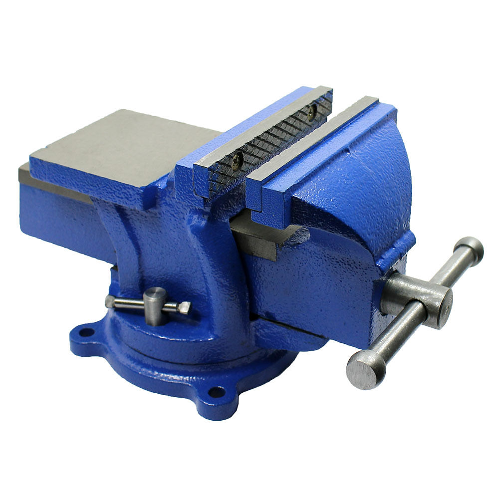 5" Heavy Duty Steel Bench Vise with Anvil Swivel Table Top Clamp ...