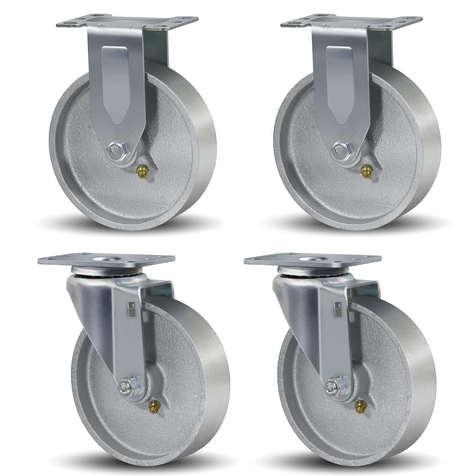 5" Heavy Duty Swivel Casters 2000 lbs Load Capacity, Industrial Grade ...