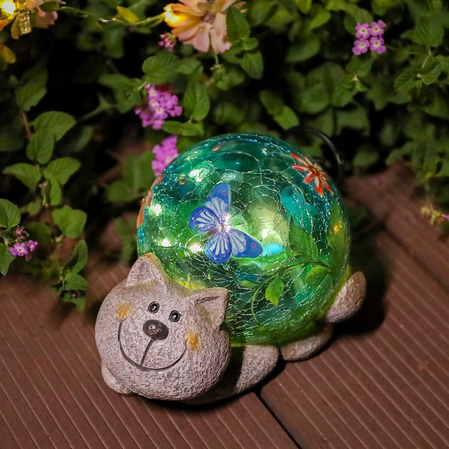 5"Height Garden Cat Statue Outdoor Decor - Outdoor Resin Figurine ...