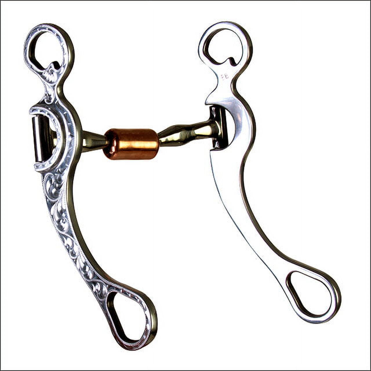 5" Hilason Diecast Aluminum Horse Curb Bit Mouth Engraved Cheek ...