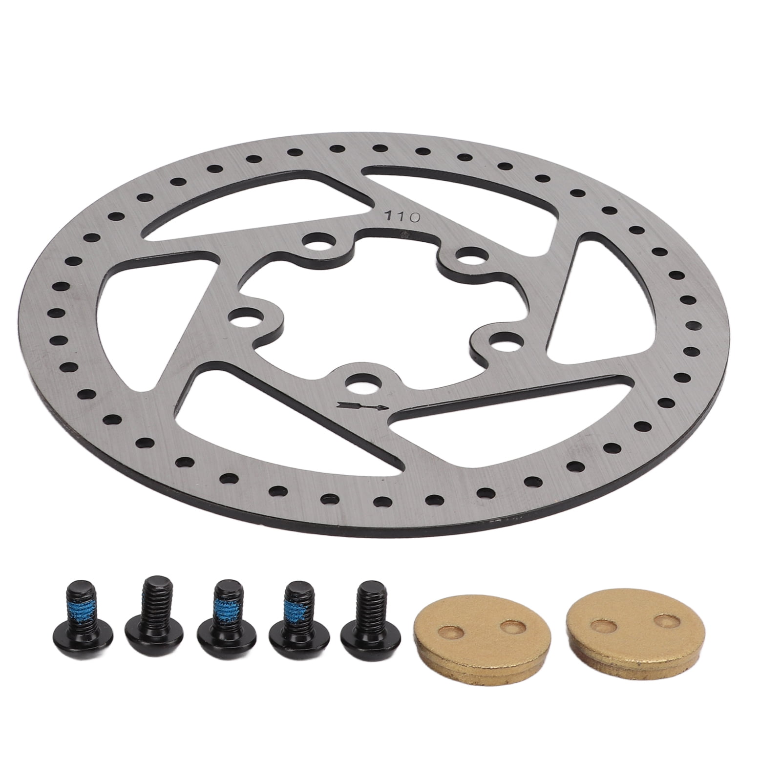 5-Hole 110mm Disc Brake Rotor & Pad Set for Electric Scooters ...