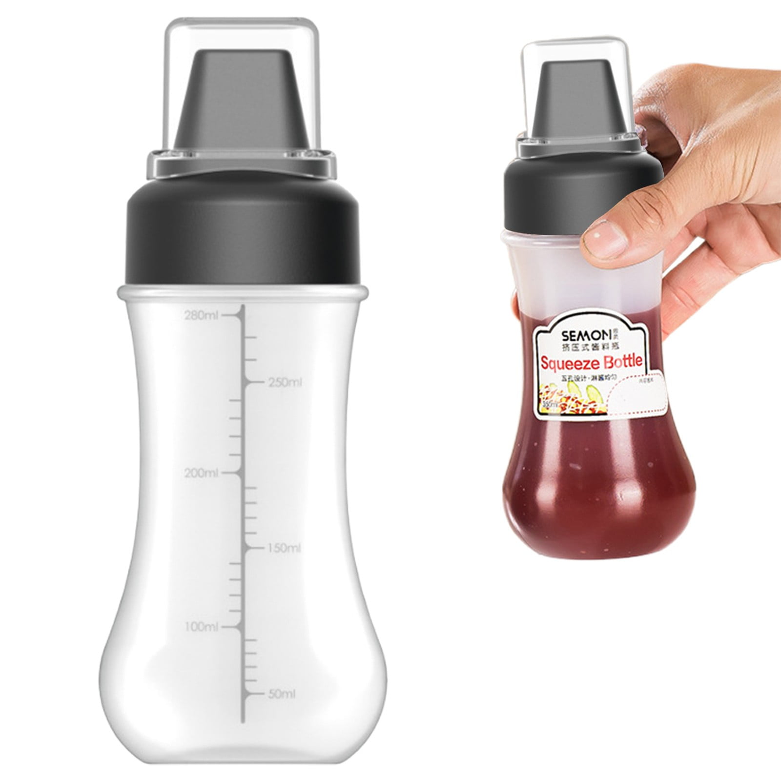 5-Hole Condiment Bottle Set for Ketchup Soy Oil,No Drip Tips for Salad ...
