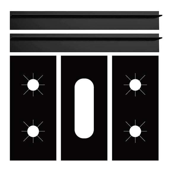 5-Hole Stove Liner for Oil and Stain Protections Nonstick Ranges ...
