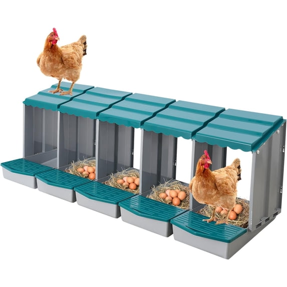 5 Holes Chicken Nesting Box, Roll Out Chicken Coop Nest Boxes for Hens ...