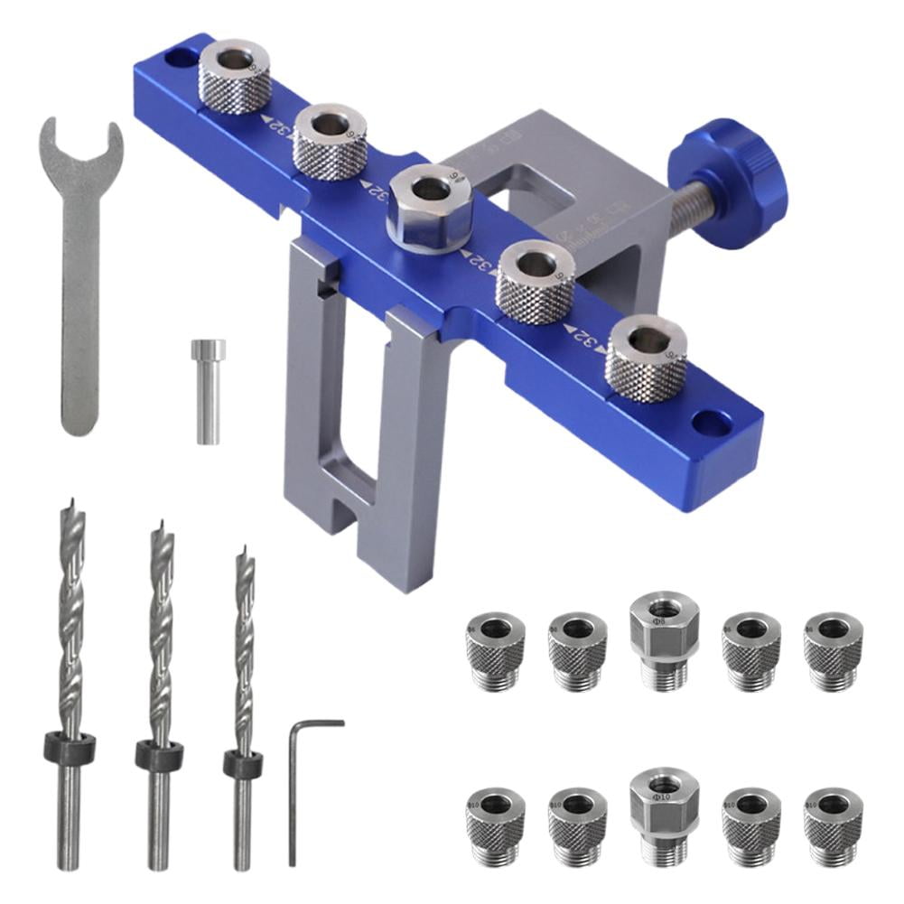 5-Holes Dowel Jig Kit Aluminum Doweling Jig Straight Holes Drill Guide ...