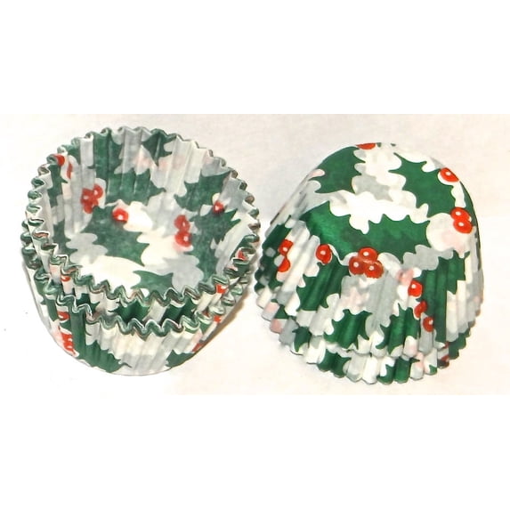 Walmart #5 Holly Print Christmas Paper Candy Cups, 150 Pack for Candy ...