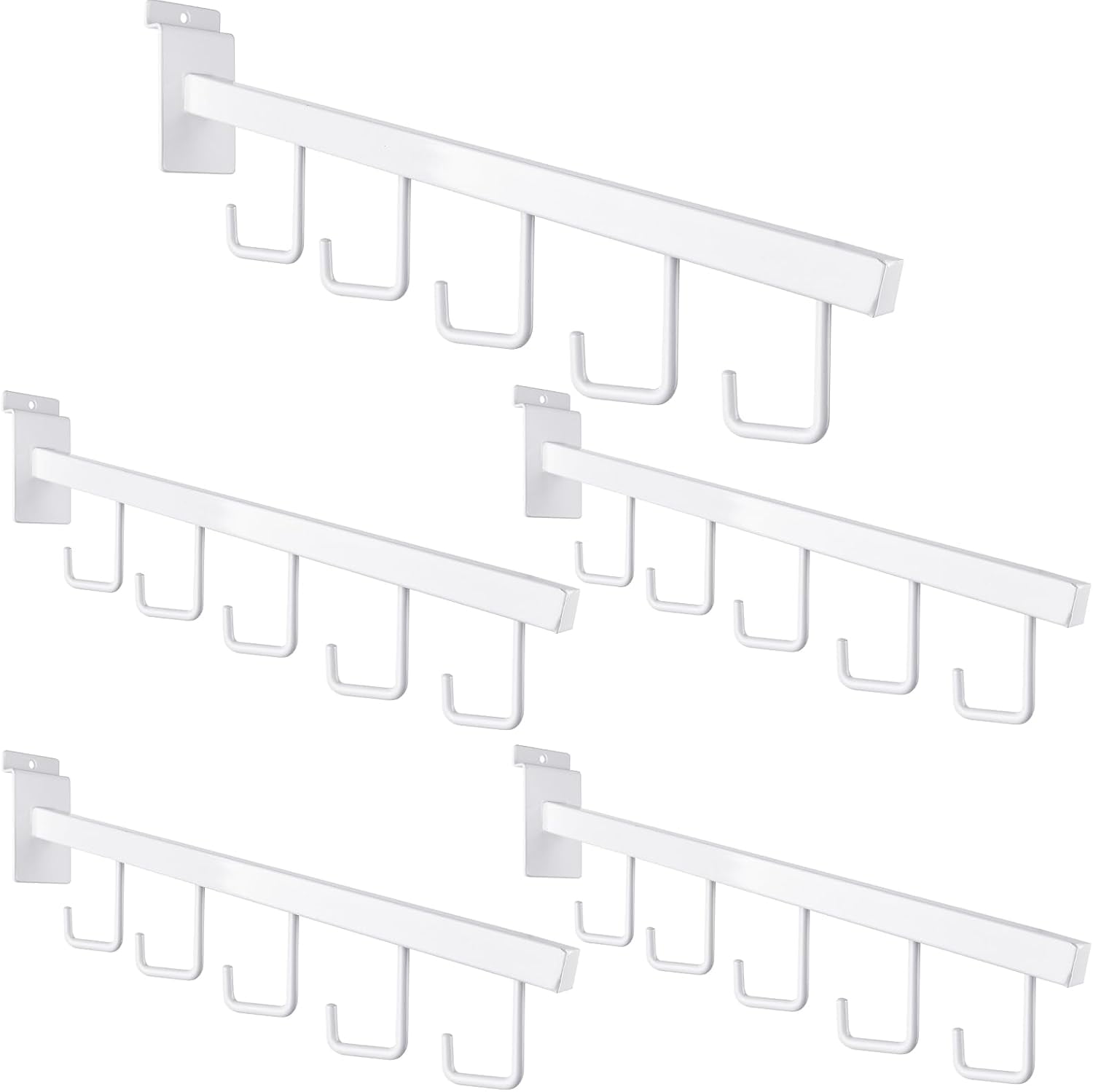 5 Hooks Slatwall Hooks Accessories, 5 Pack 13.7 Inch Heavy Duty ...