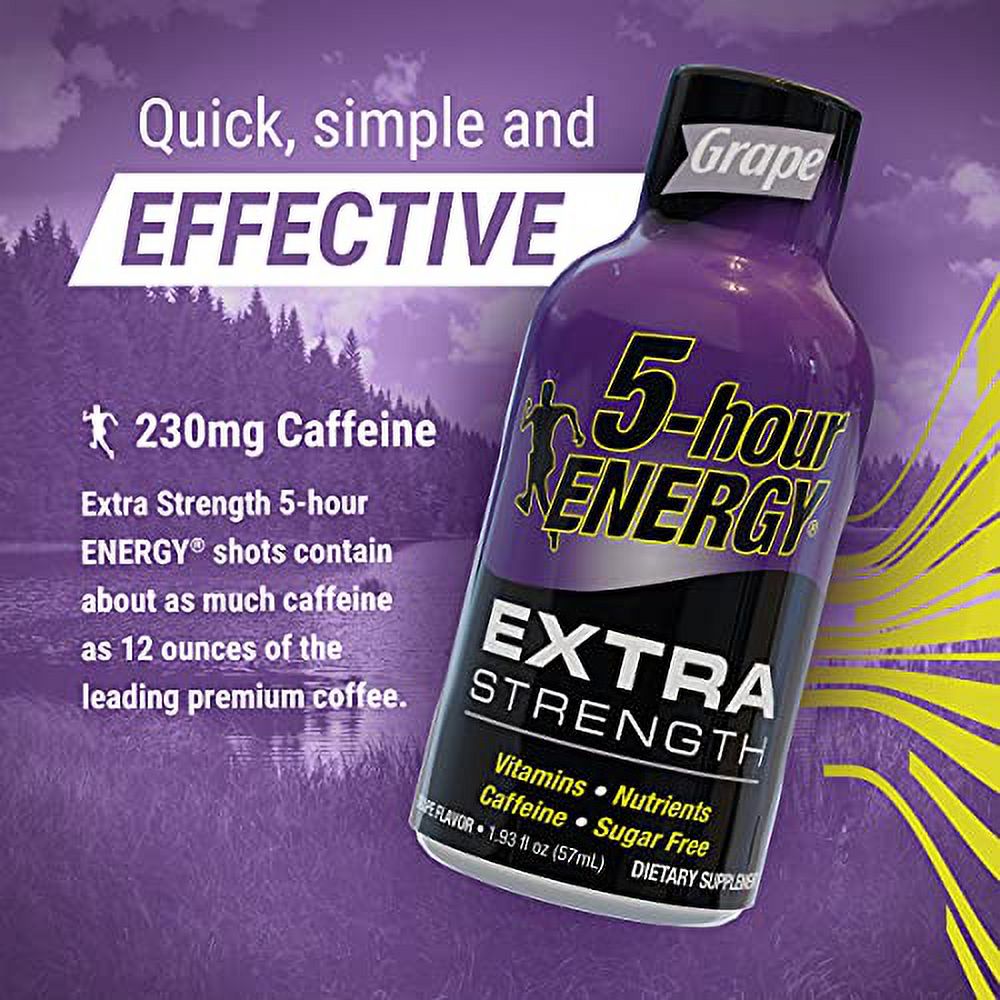 5-Hour ENERGY Shots Extra Strength, Grape Flavor - 30 Count - Walmart.com