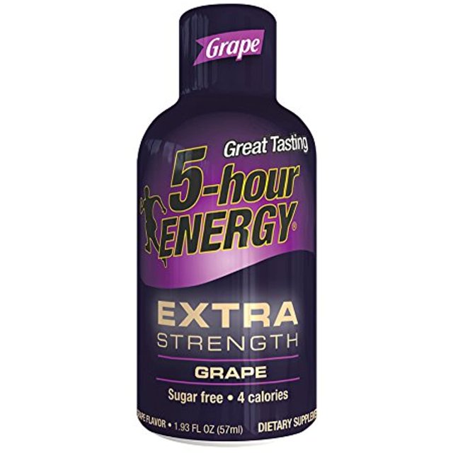 5 Hour Energy Drink Shot, Extra Strength Grape, 6Count - Walmart.com