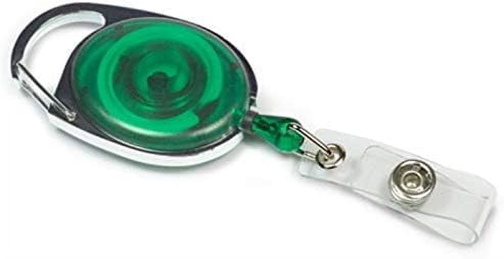 5 ID Card Pass Badge Holder Premier Yo Yo Retractable Reel (Dark Green ...