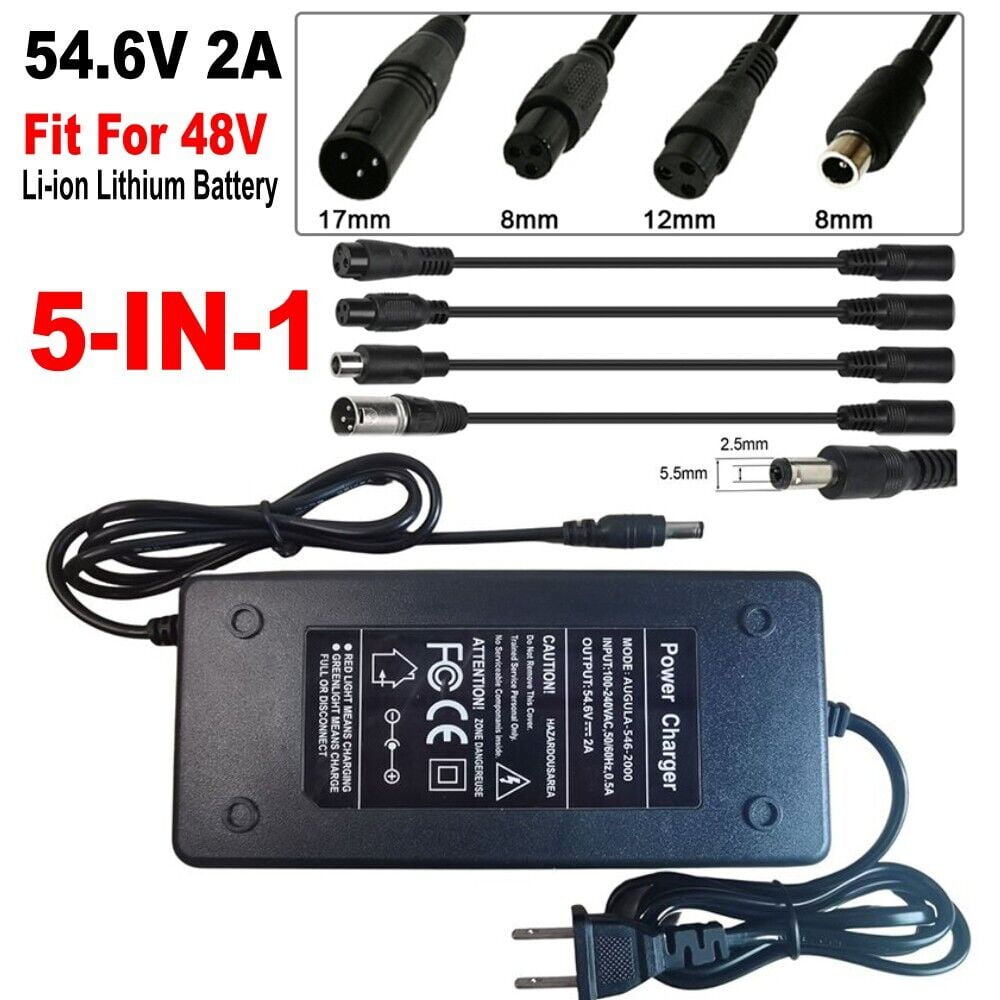 5-IN-1 54.6V 2A Charger Power For 48V Lithium Battery - Walmart.com