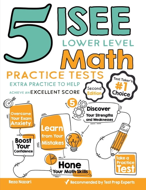 5 ISEE Lower Level Math Practice Tests: Extra Practice to Help Achieve ...