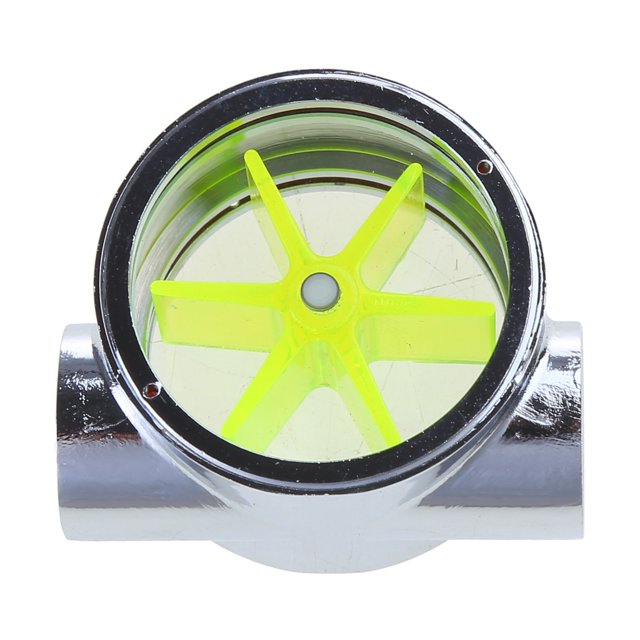 5 Impellers Flow Meter Indicator G1/4" Thread Female to Female Flow ...