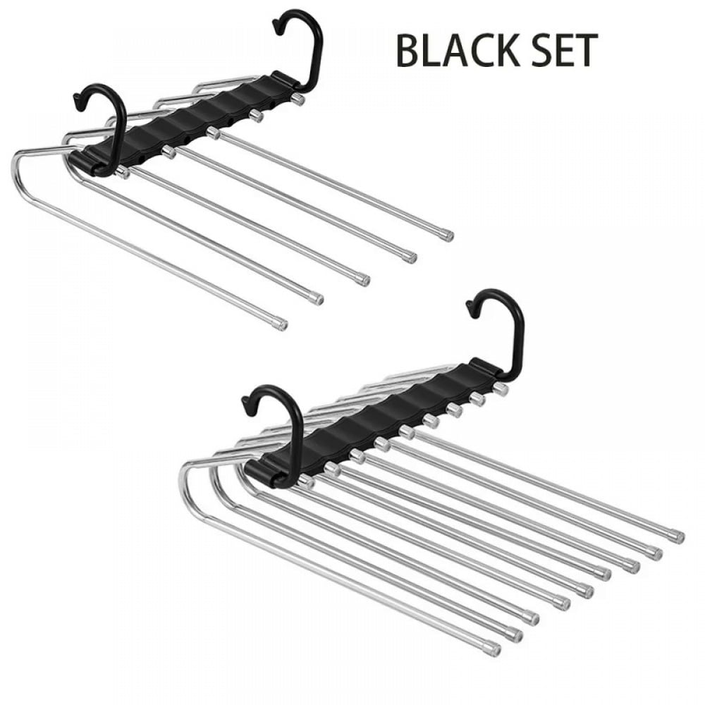 5 In 1/9 in 1 Folding Trouser Rack Hangers Stainless Steel Folding Pant ...