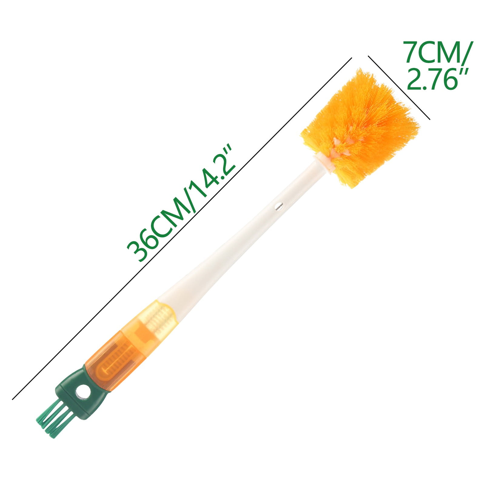 5-In-1 Flexible Bottle Brush Cleaner, 14" Long Handle, Multi-Purpose ...