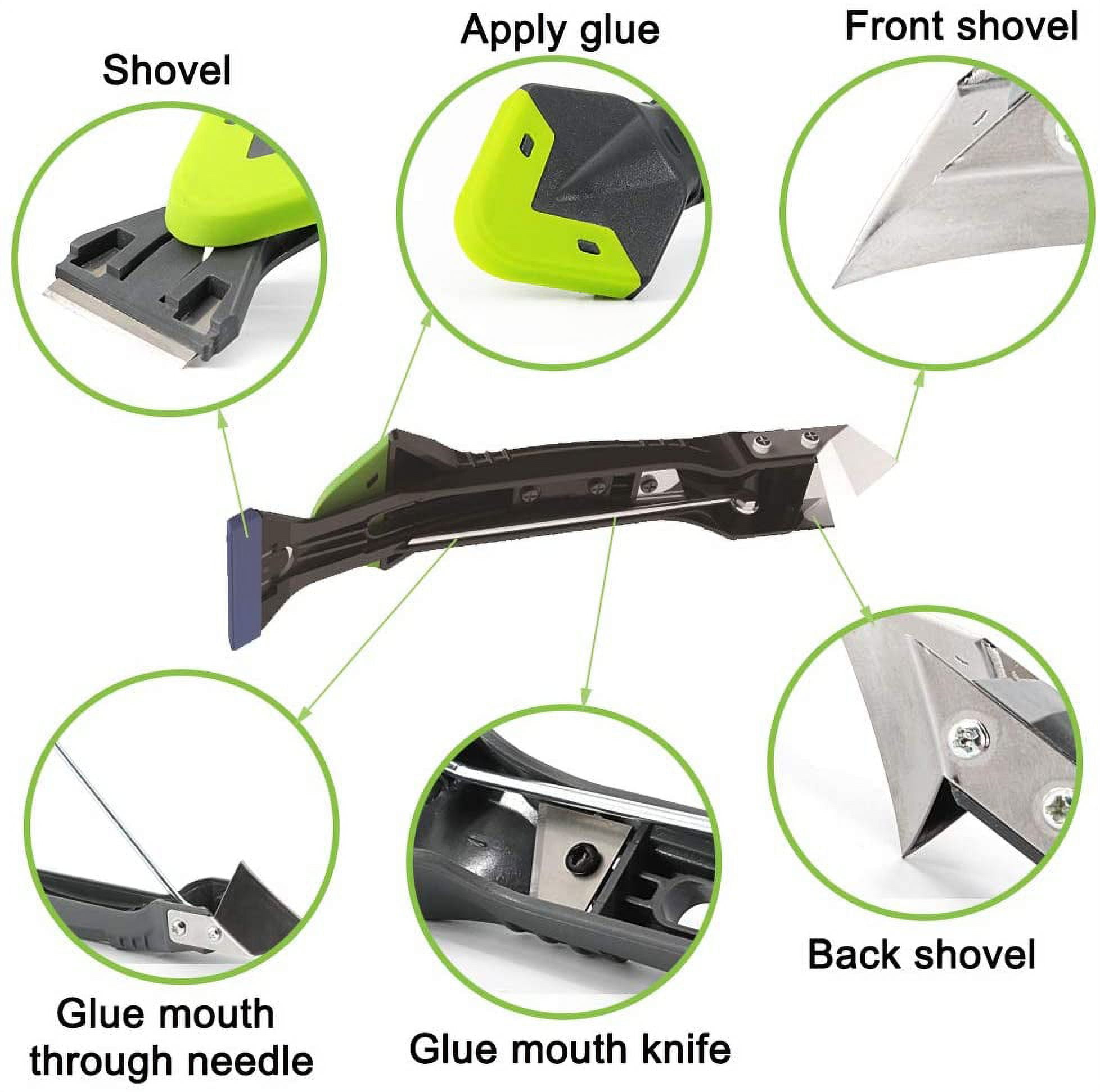 5 In 1 Caulking Tool Kit with 4 Silicone Caulk Finishing Tool Set ...