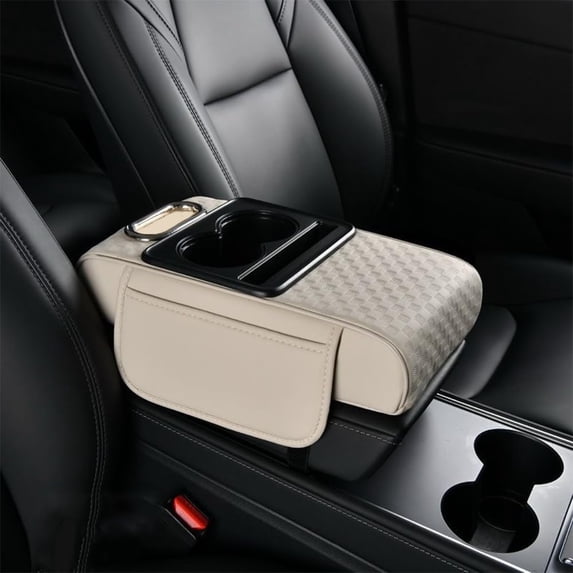 5-In-1 Center Console Cover Memory Cotton Armrest Pad With Storage Cup ...