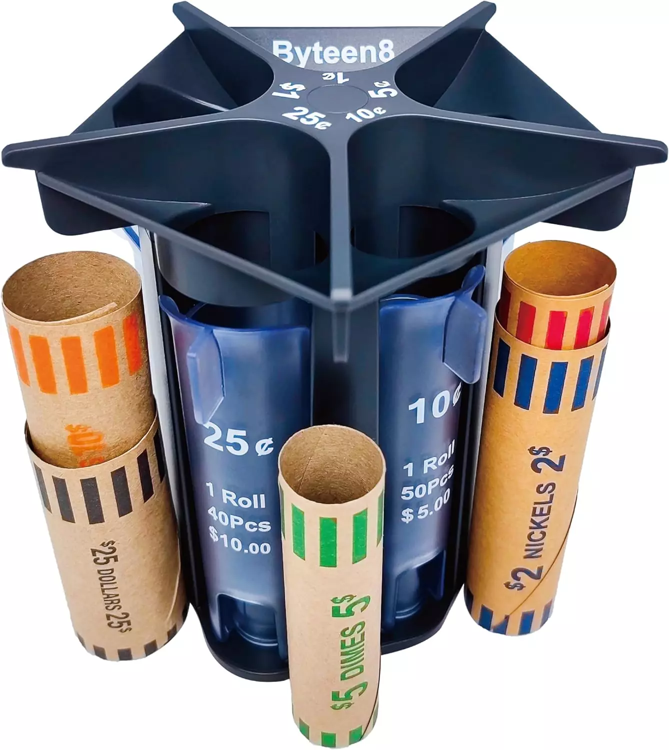 5-In-1 Coin Counter & Sorter Tube - Easy To Use Coin Organizer For U.S ...