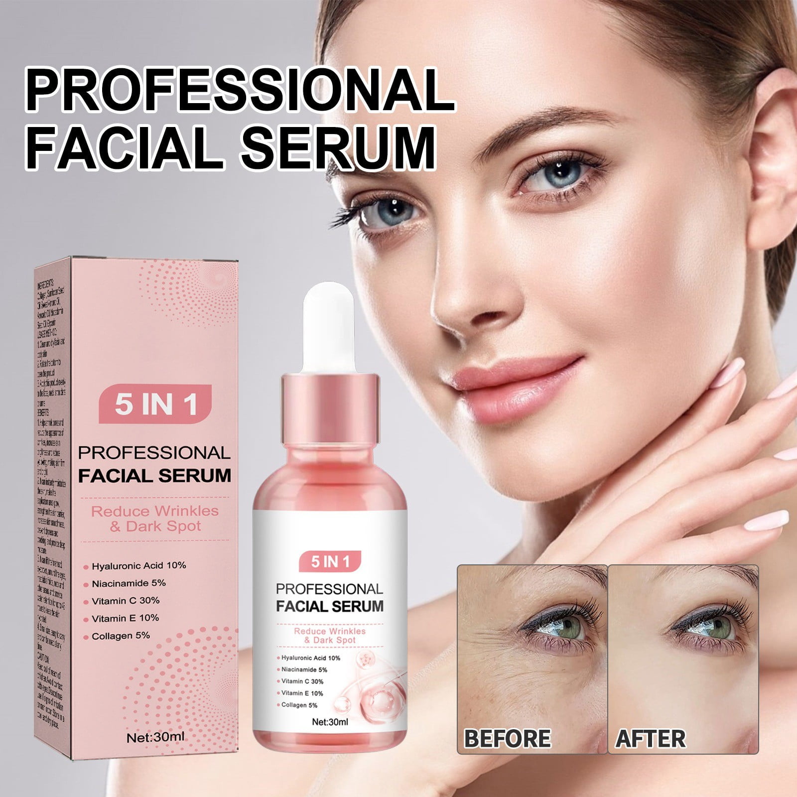5 In 1 Facial Skin Replenishes Skin And Diminishes Fine Lines And ...