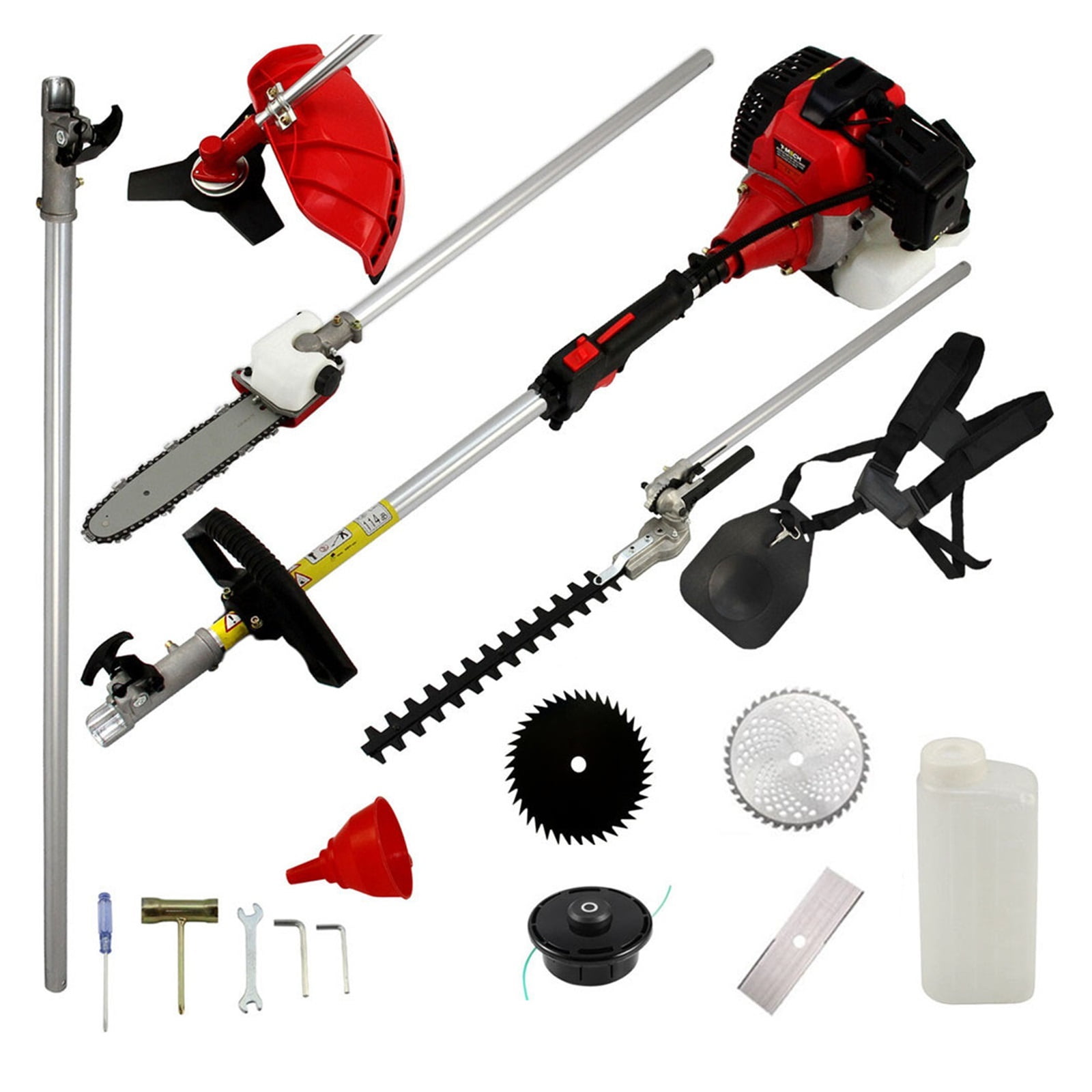 Lawn Mower Gasoline Engine 1.75KW 52cc Garden Hedge Trimmer 5 In 1 ...