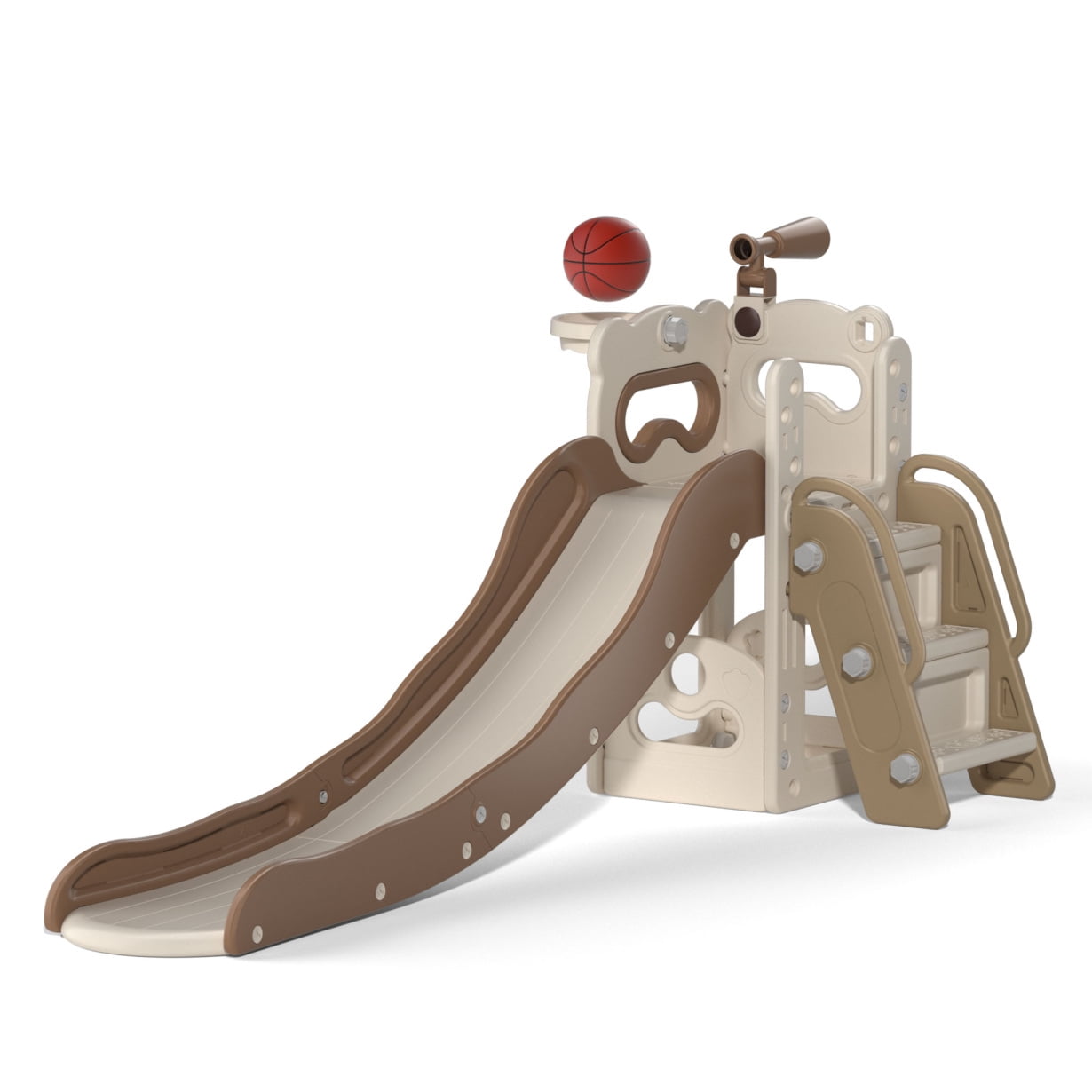 5 In 1 Kids Slide and Climber Playset, Freestanding Toddler Playground ...