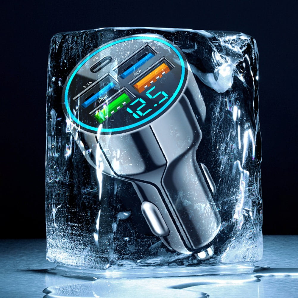 5-In-1 Multiport Car Charger With 4 Usb And Pd Ports For Fast Charging ...