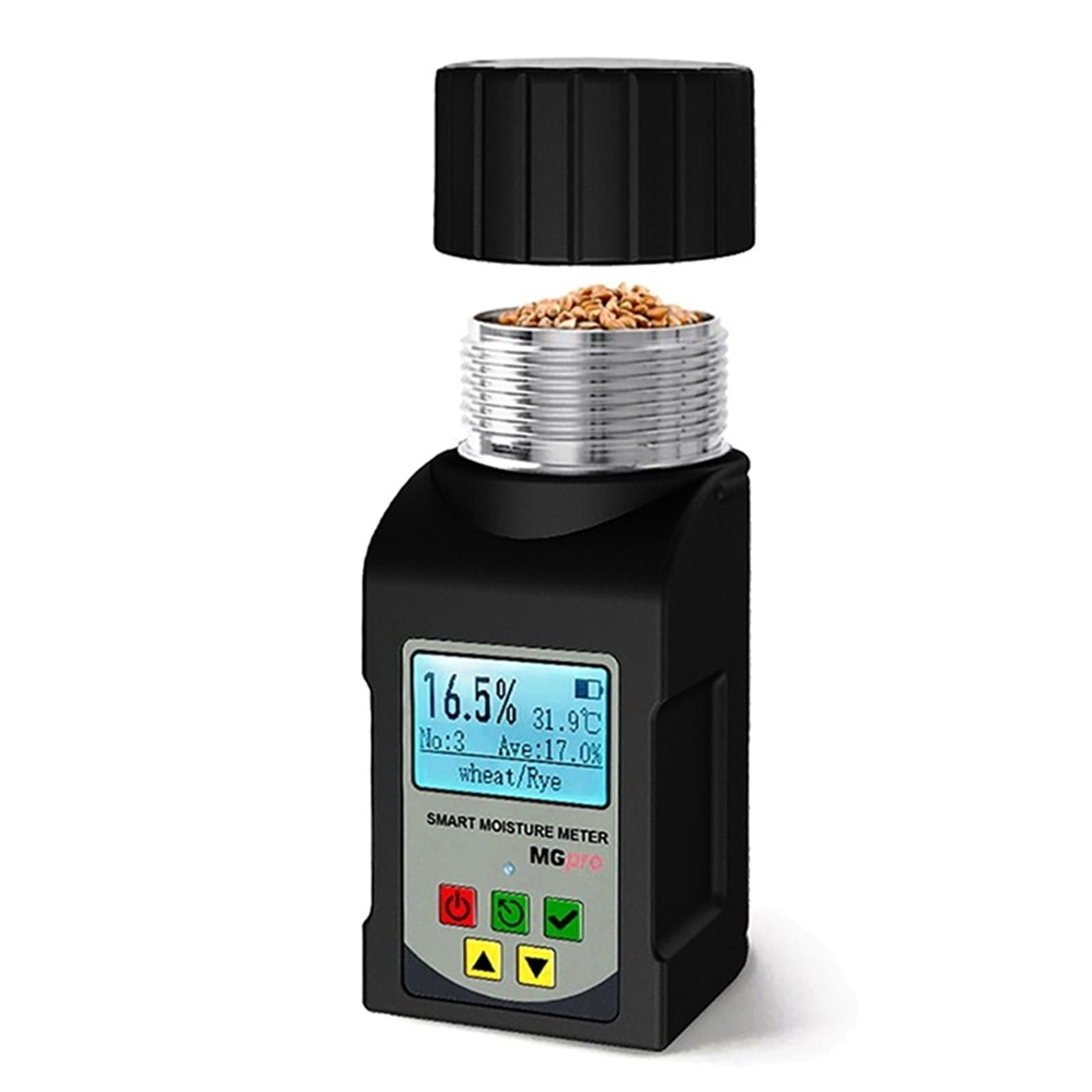 5-In-1 Portable Grain Moisture Meter, 25 Grains,Smart Humidity Tester ...