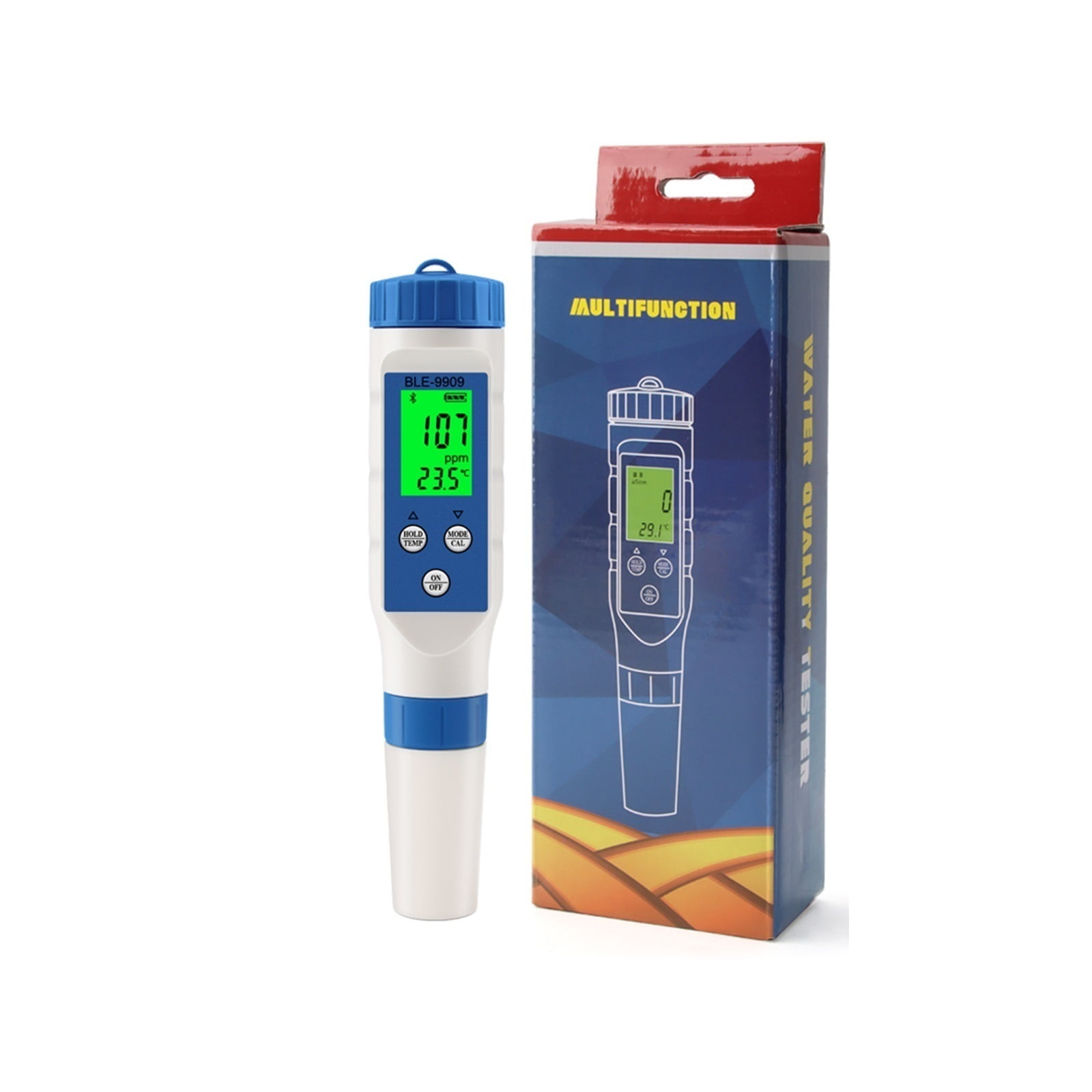 5 In 1 Salinity EC TDS Temp PH Meter Water Quality PH Tester APP ...