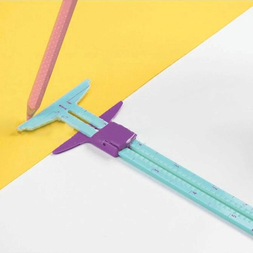 5-In-1 Sliding Gauge With No-Hassle Triangles Gauge Sewing Measuring ...