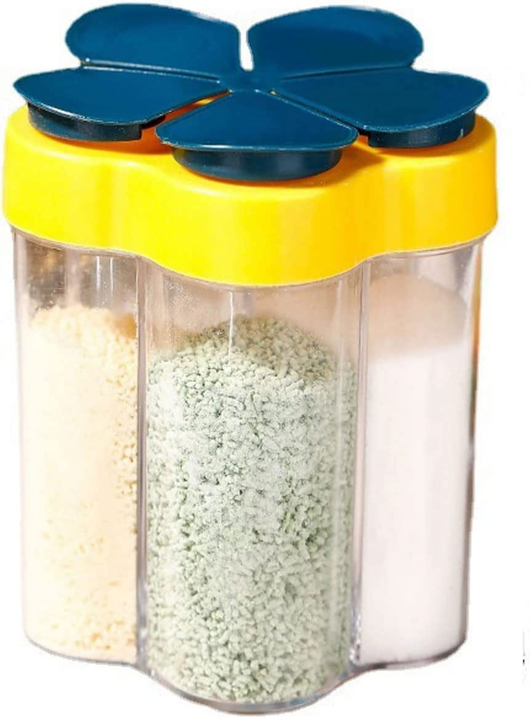 5 In 1 Travel Spice Containers, Shaker Jars, Clear Plastic Container ...
