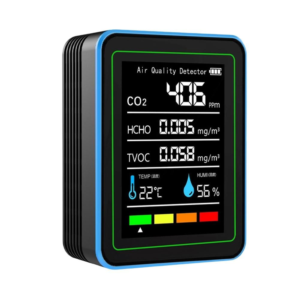 5 In1 Indoor Carbon Dioxide Detector Air Quality Monitor Hcho ...